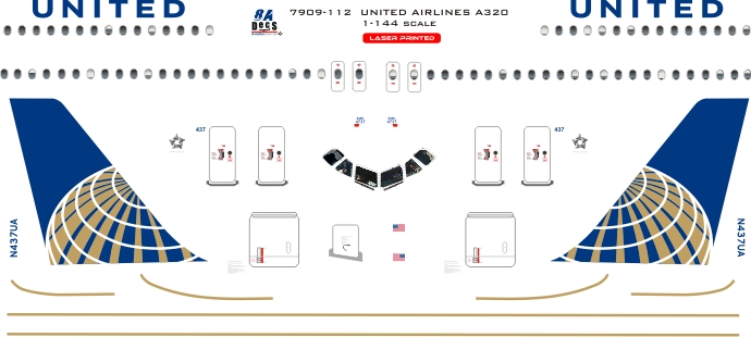 8aDecs.::.Decals Catalogue United Airbus A320