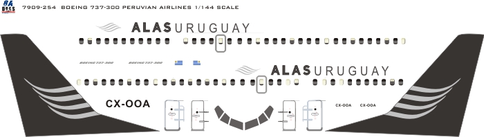 8aDecs.::.Decals Catalogue Alas Uruguay 737-300
