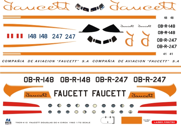 8aDecs.::.Decals Catalogue FAUCETT DOUGLAS DC-4 1/72