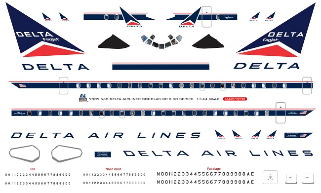 8aDecs.::.Decals Catalogue DELTA DC-8 30-51 WIDGET SERIES