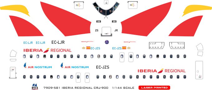 8aDecs.::.Decals Catalogue IBERIA REGIONAL CRJ-900 1/144 SCALE
